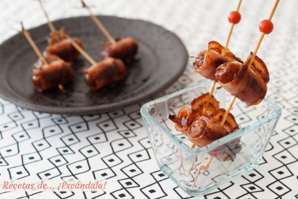 Dátiles con bacon al horno. Receta de aperitivo - Recetas de ¡Escándalo!